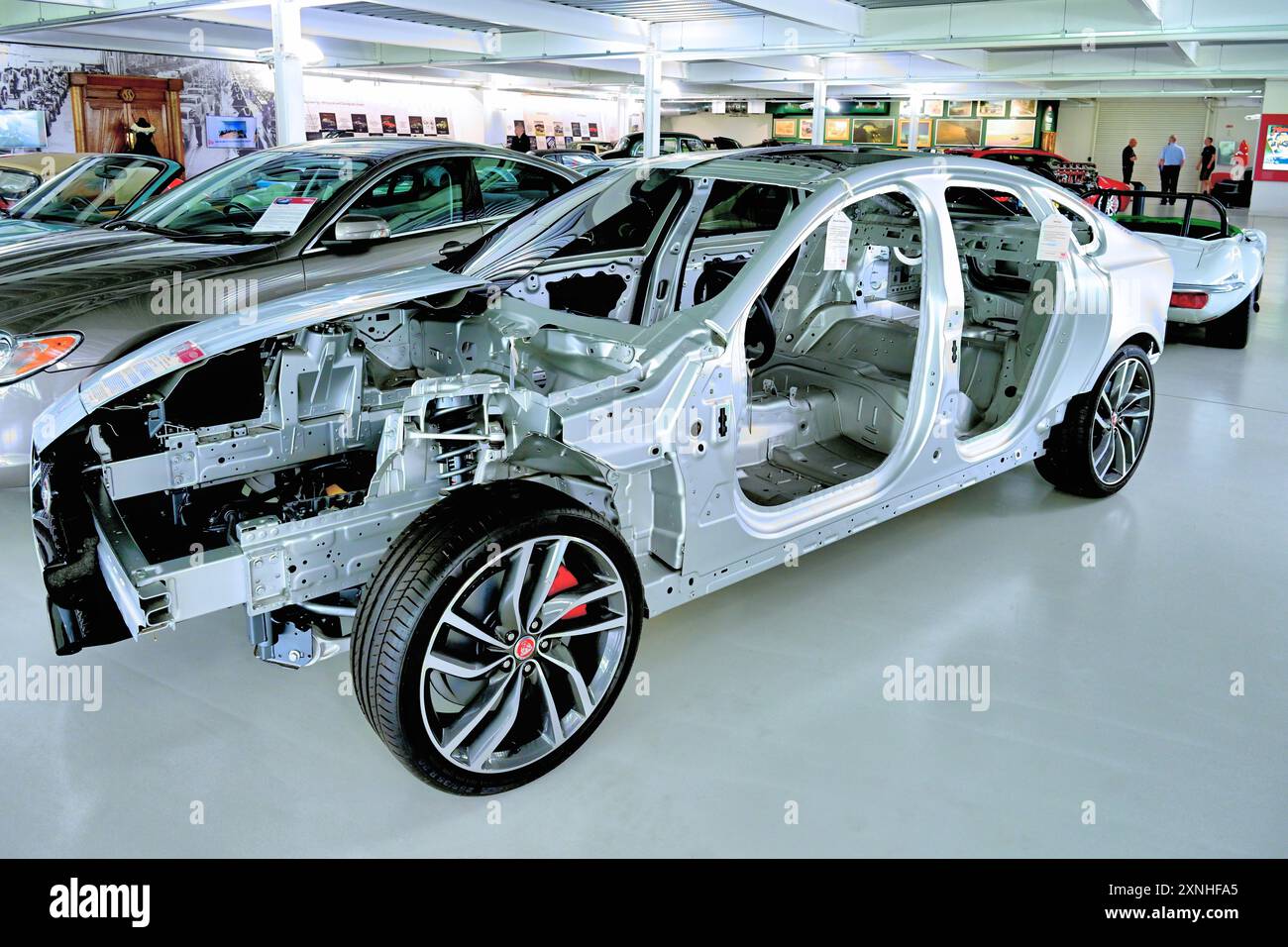 British Motor Museum Gaydon In the Jaguar engineering workshop showing ...