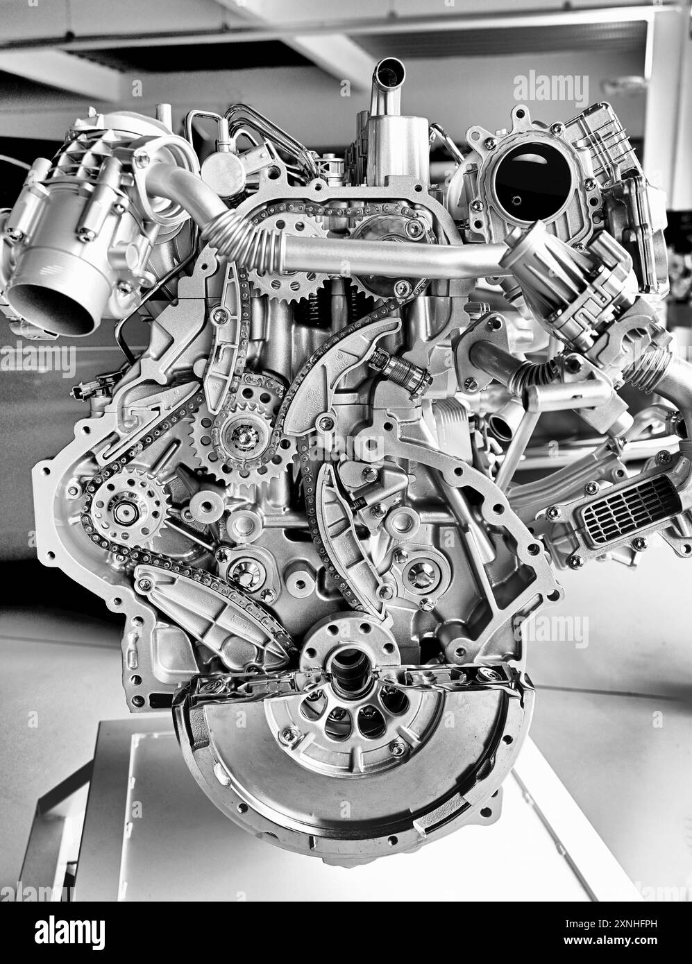 British Motor Museum Gaydon In the Jaguar engineering workshop showing ...