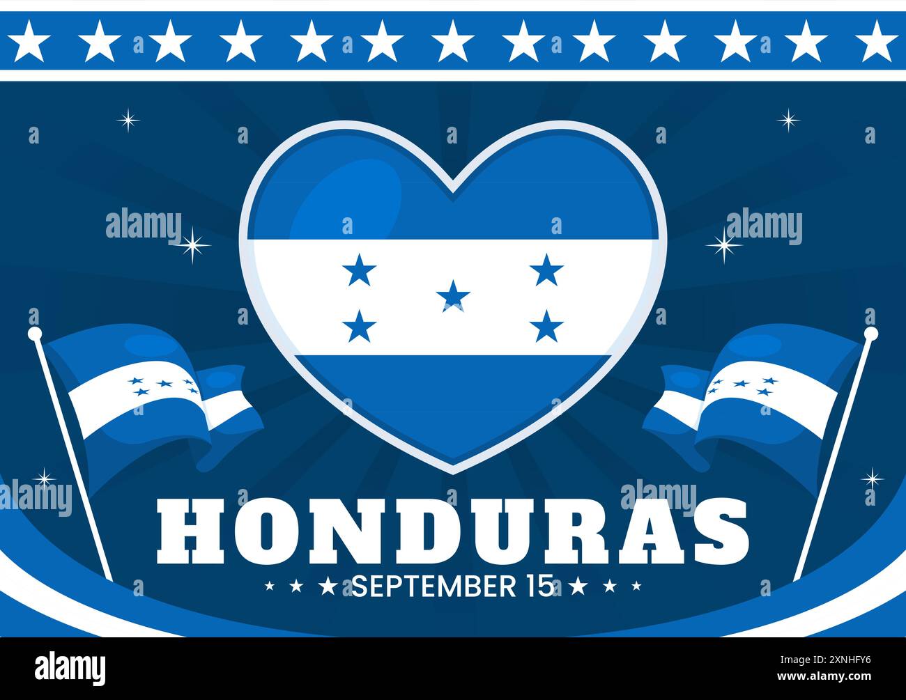 Happy Honduras Independence Day Vector Illustration for September 15 ...