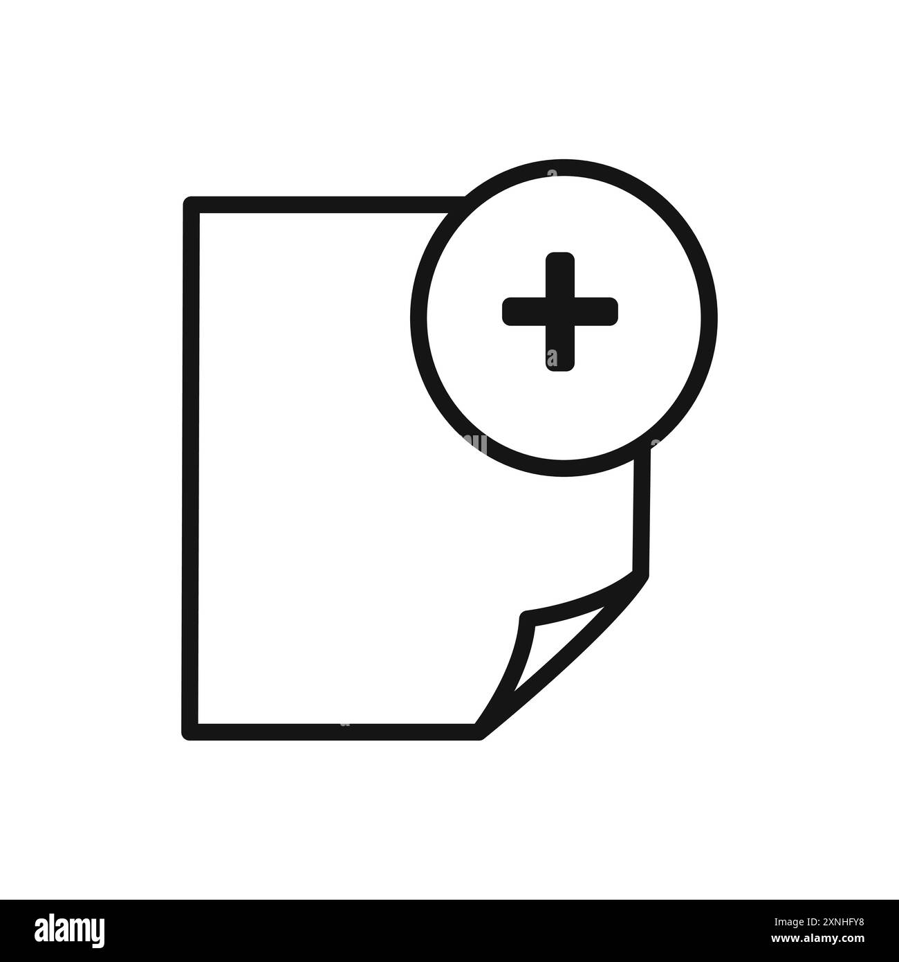 Add New Icon Linear Vector Graphics Sign Or Symbol Set For Web App Ui