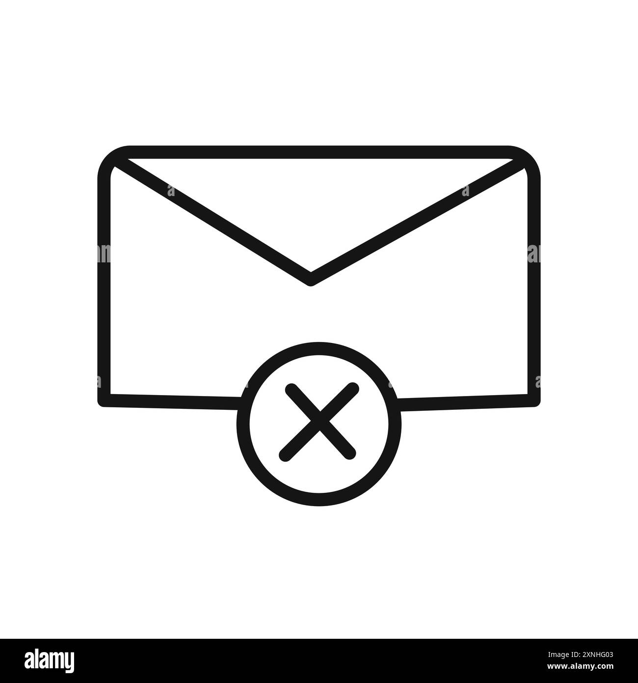 close mail icon linear vector graphics sign or symbol set for web app ui Stock Vector Image ...