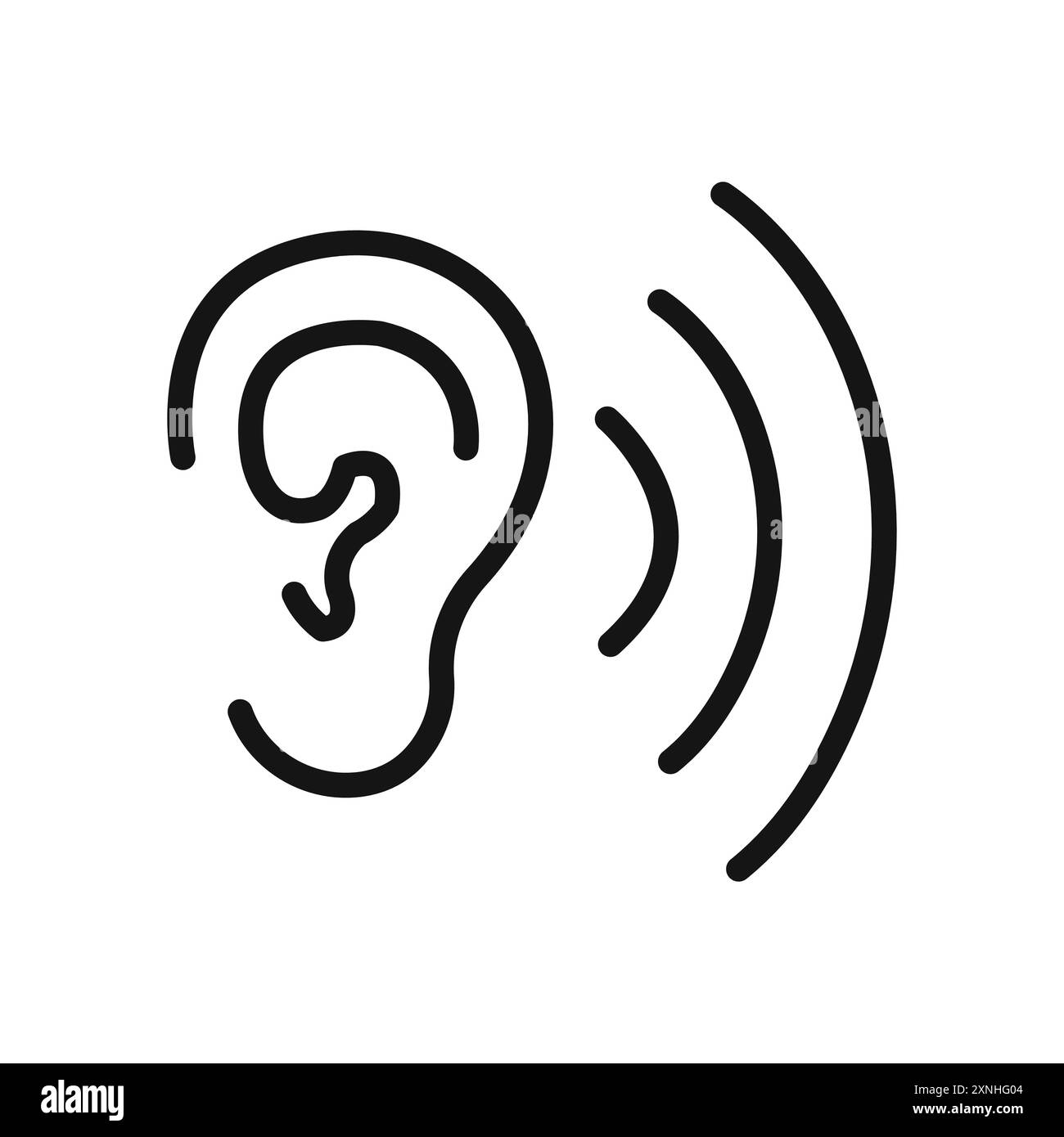 Active listening icon linear vector graphics sign or symbol set for web app ui Stock Vector ...