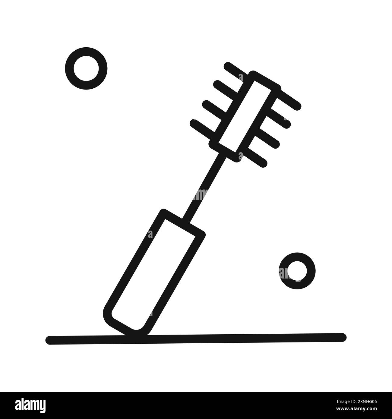 Bottle sweeper cleaning brush icon linear vector graphics sign or symbol set for web app ui ...