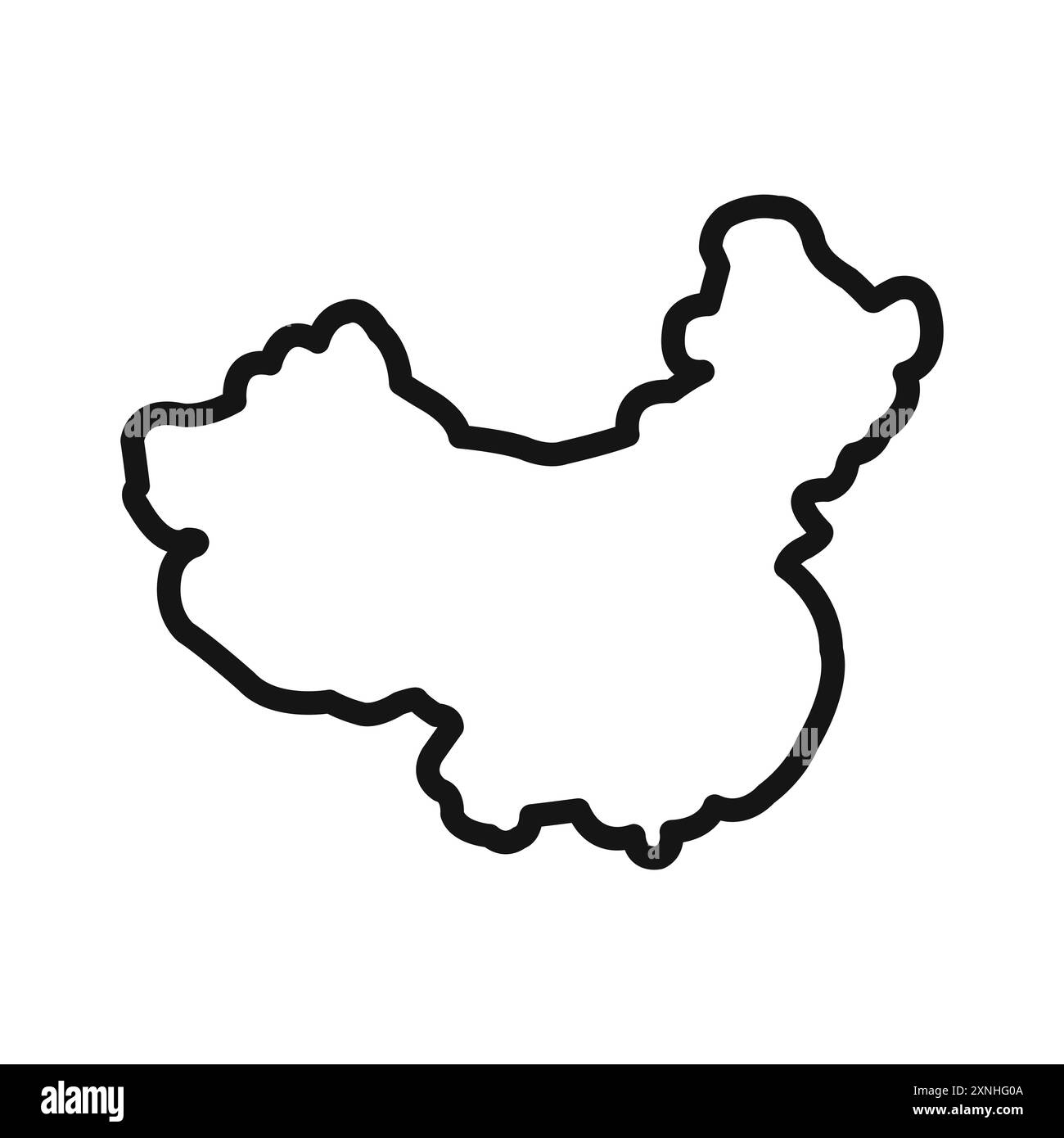 china map icon linear vector graphics sign or symbol set for web app ui Stock Vector Image & Art ...