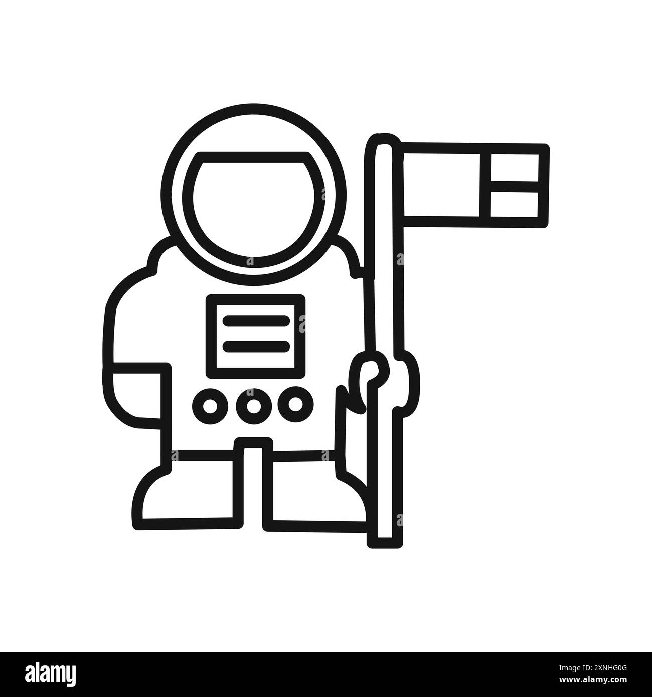 Cosmonaut icon linear vector graphics sign or symbol set for web app ui ...