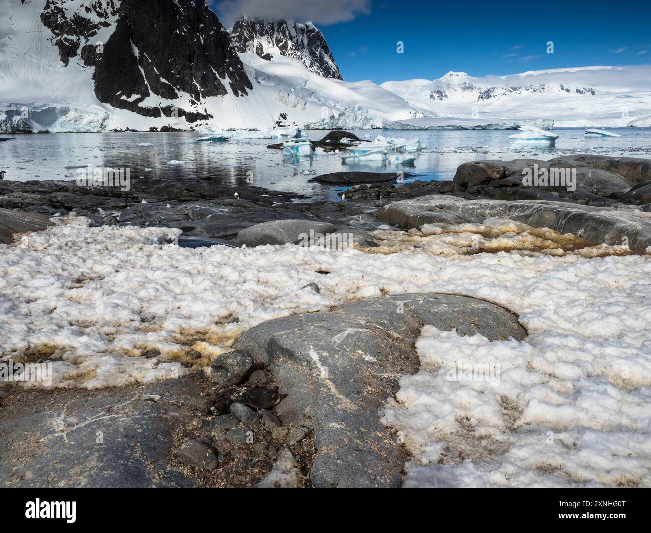 Mountainous Booth Island from Pleneau Island, Wilhelm Archipelago ...