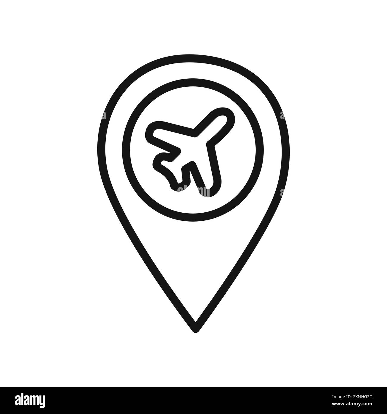 Airport location icon linear vector graphics sign or symbol set for web app ui Stock Vector ...