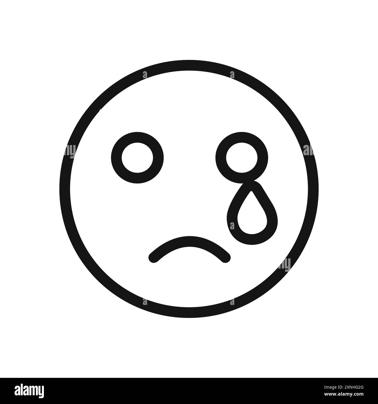 Crying icon linear vector graphics sign or symbol set for web app ui Stock Vector Image & Art ...