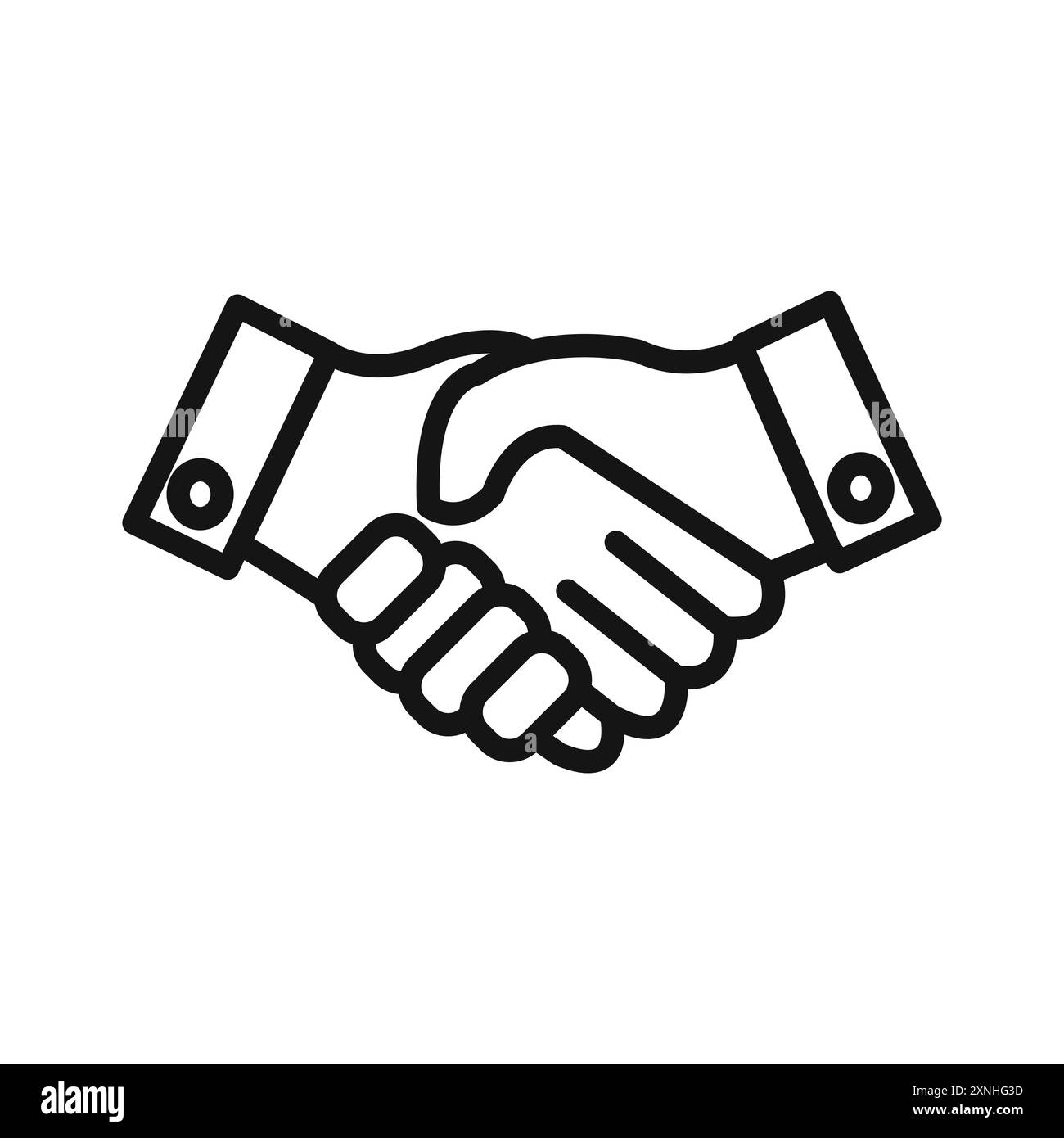 Business agreement handshake icon linear vector graphics sign or symbol set for web app ui Stock ...