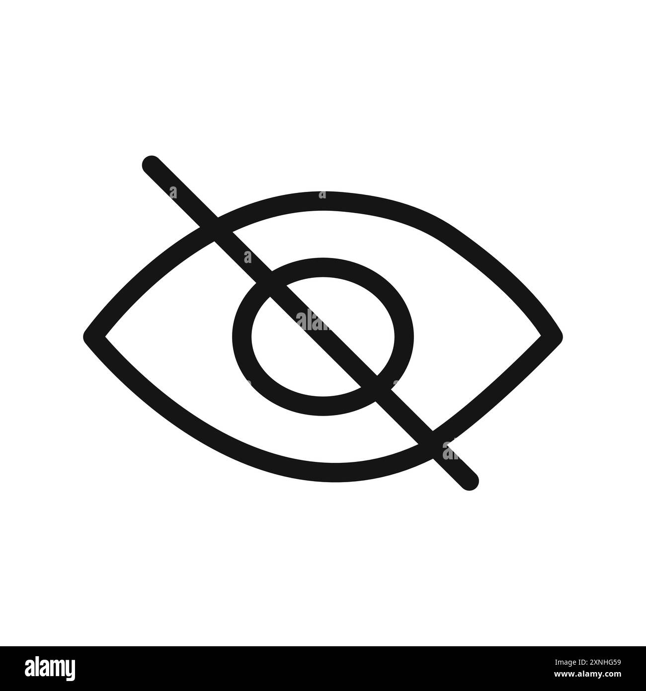 Hide icon linear vector graphics sign or symbol set for web app ui Stock Vector Image & Art - Alamy