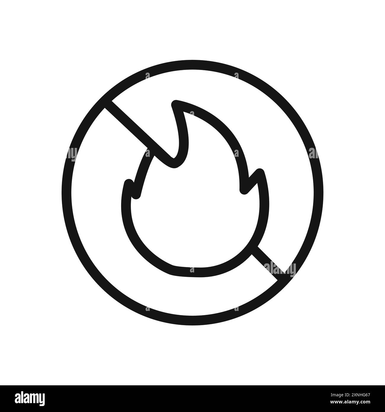 No open flame sign Black and White Stock Photos & Images - Alamy