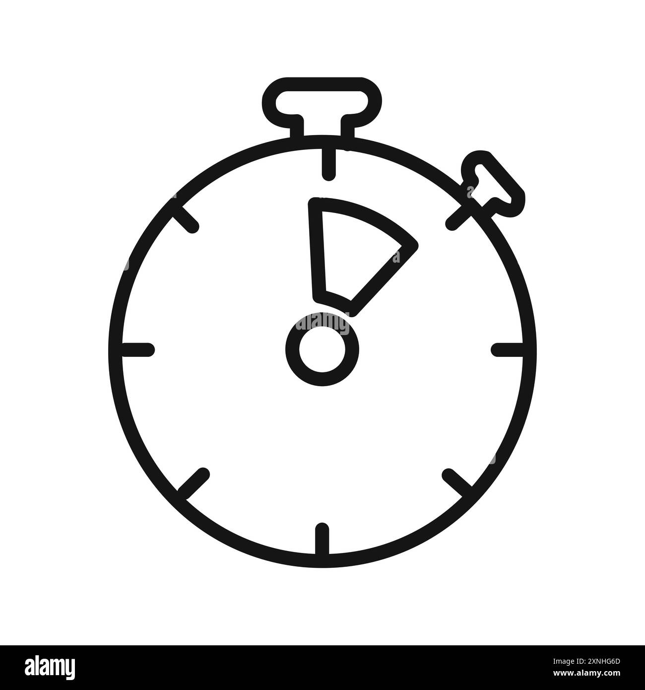Minute Timer Icon Linear Vector Graphics Sign Or Symbol Set For Web App Ui Stock Vector Image