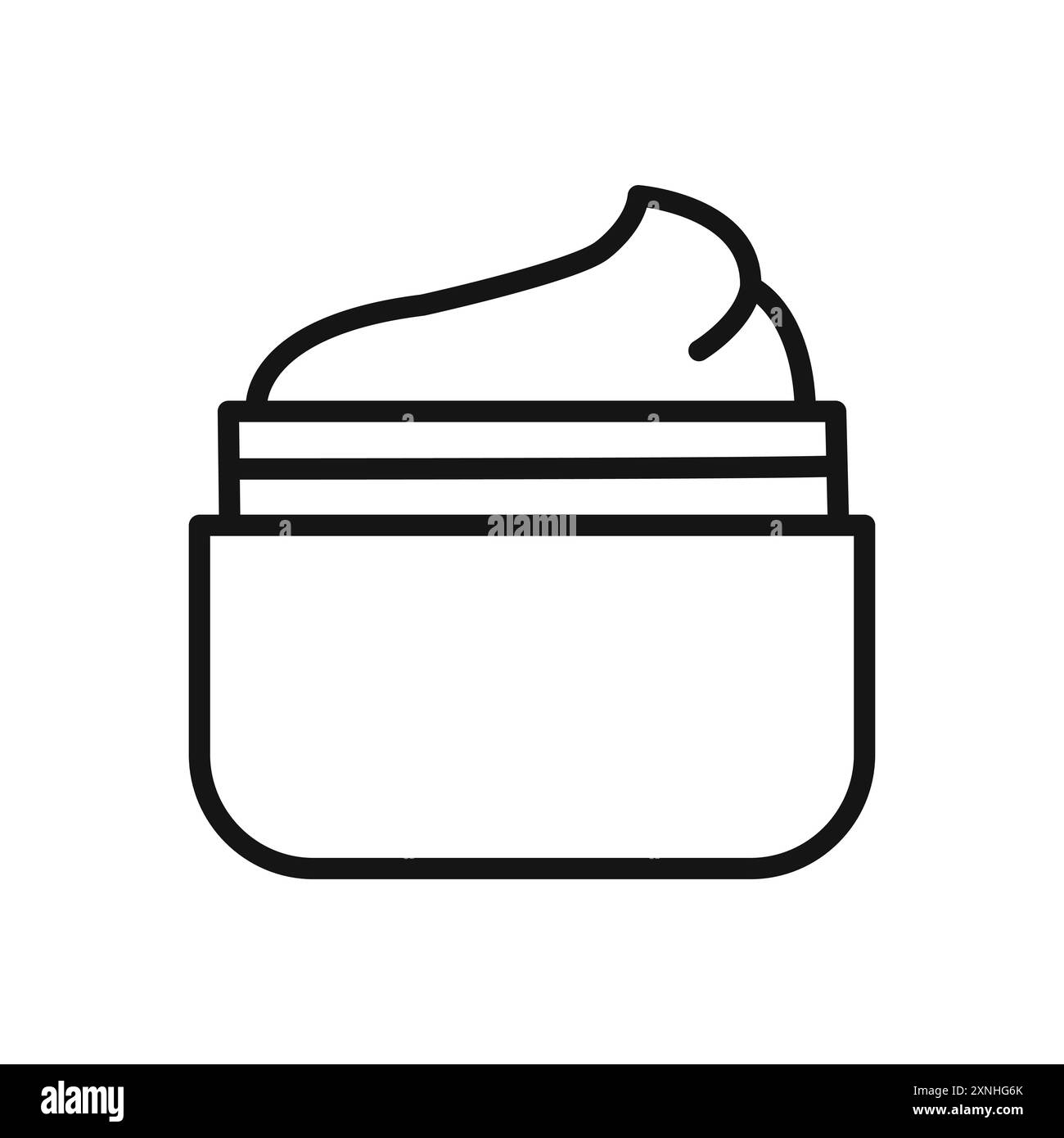 Cream jar icon linear vector graphics sign or symbol set for web app ui ...