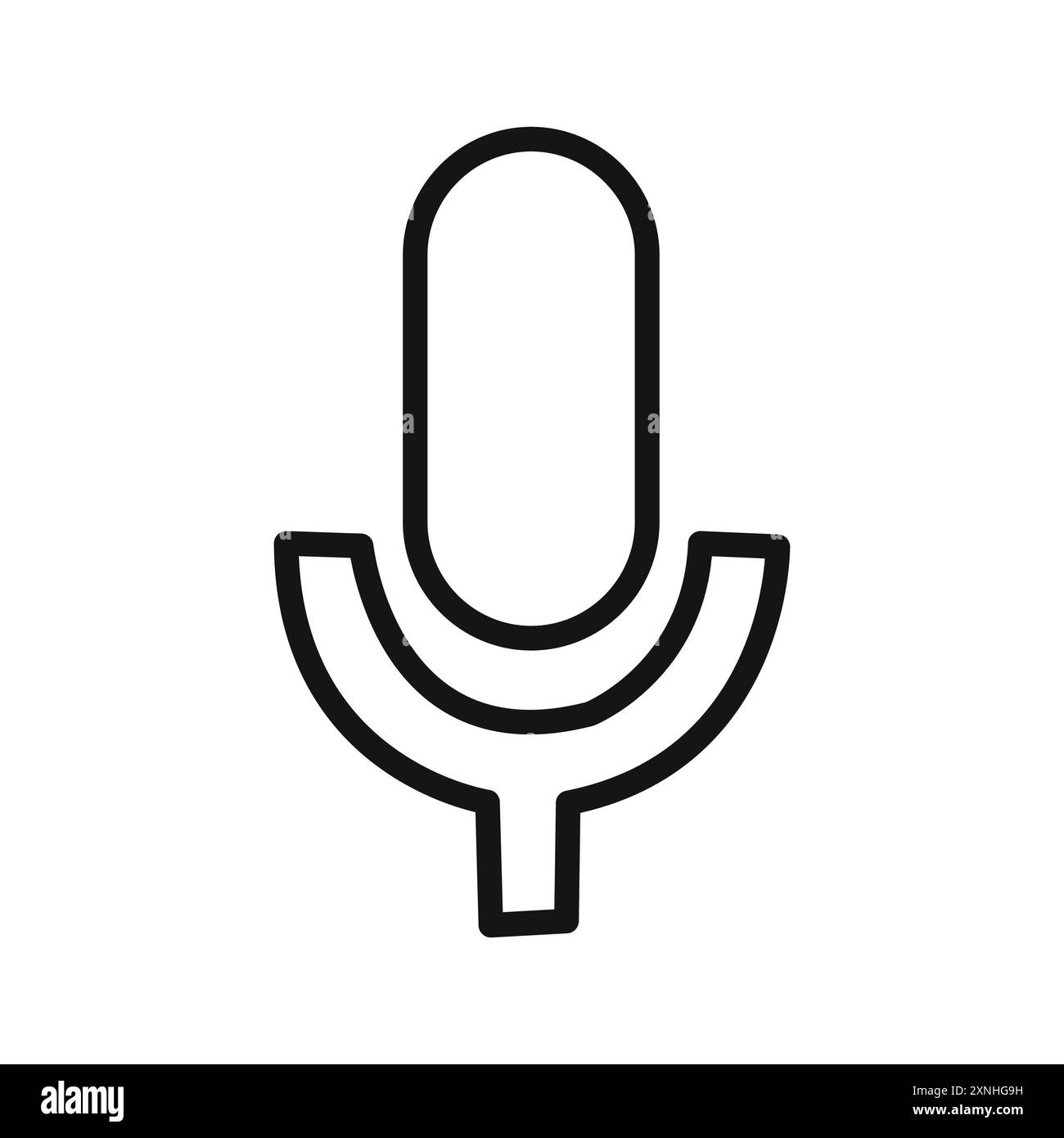 Mic button icon linear vector graphics sign or symbol set for web app ui Stock Vector Image ...