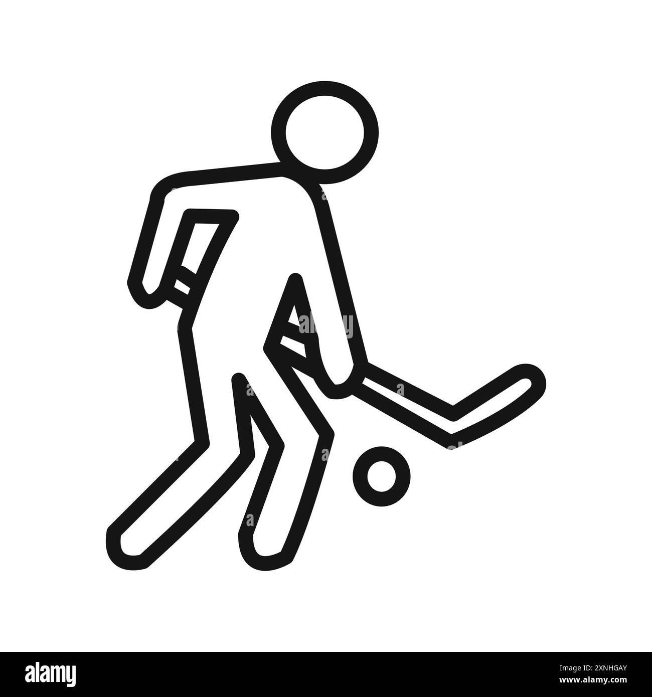 Hockey player icon linear vector graphics sign or symbol set for web app ui Stock Vector Image ...