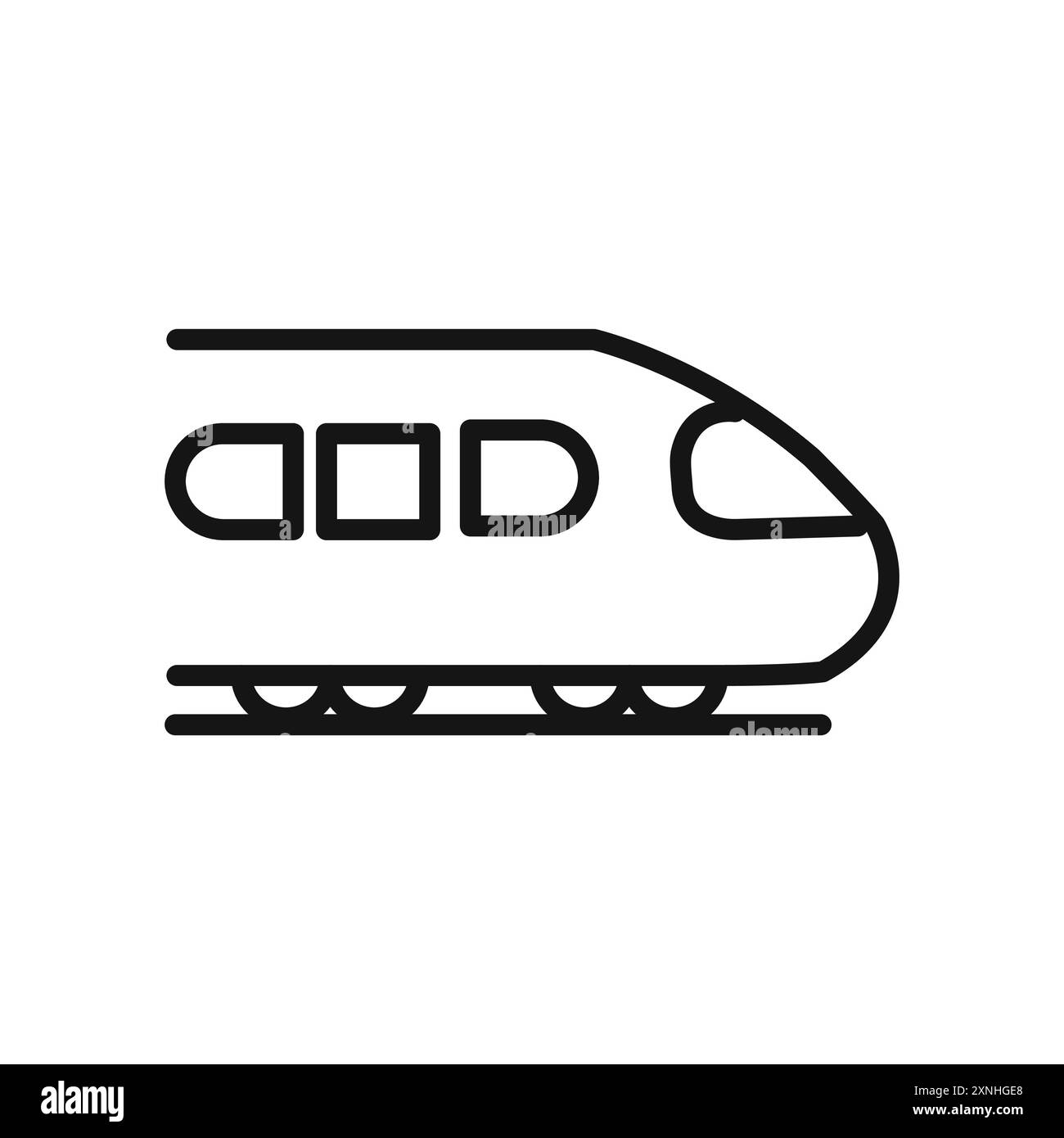 Subway high speed train icon linear vector graphics sign or symbol set for web app ui Stock ...