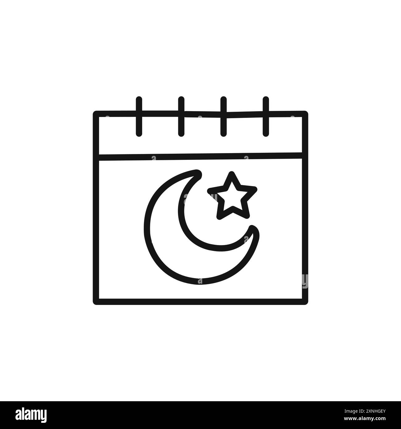 Ramadan Calendar Icon linear vector graphics sign or symbol set for web ...