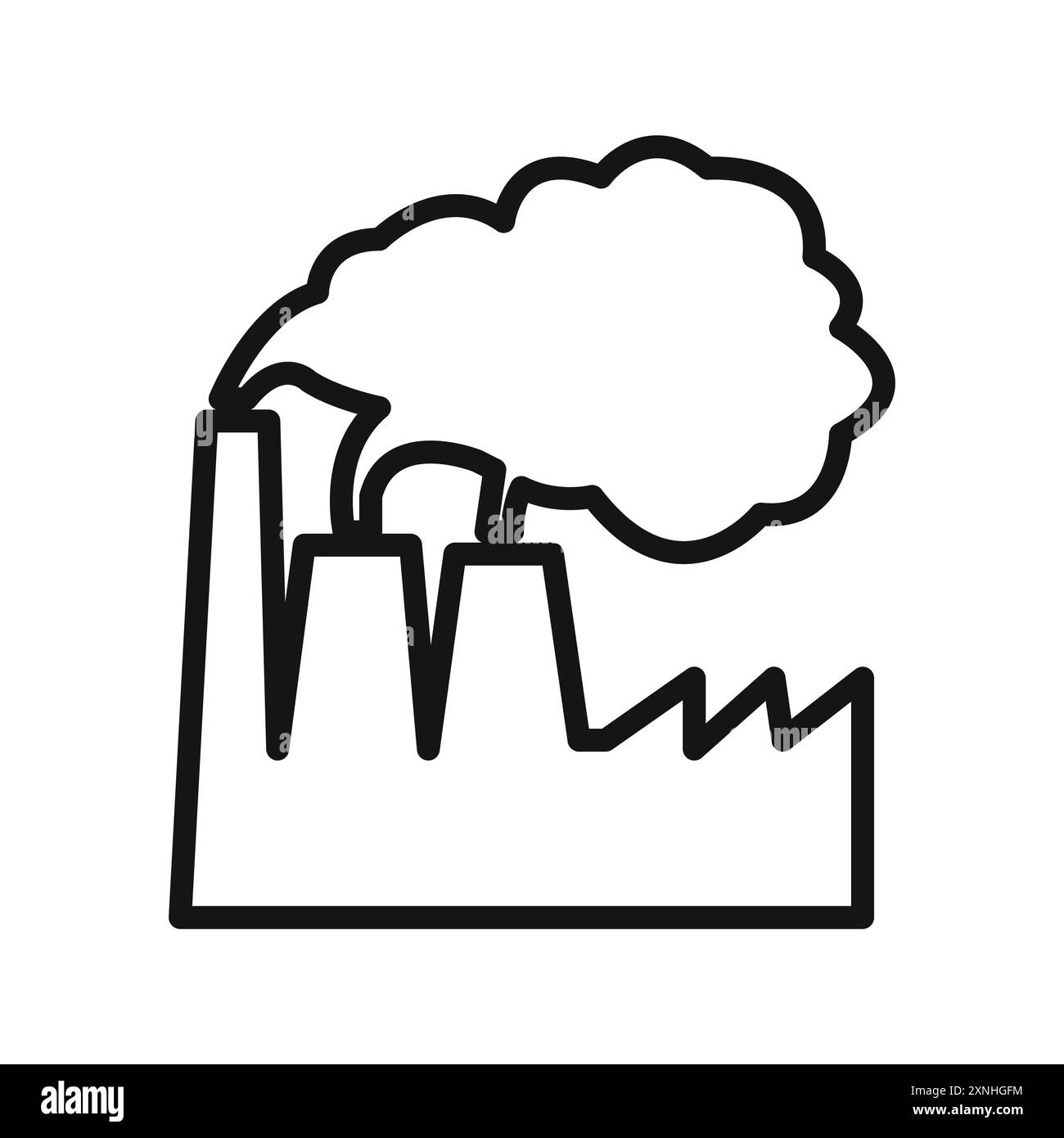 pollution icon linear vector graphics sign or symbol set for web app ui ...