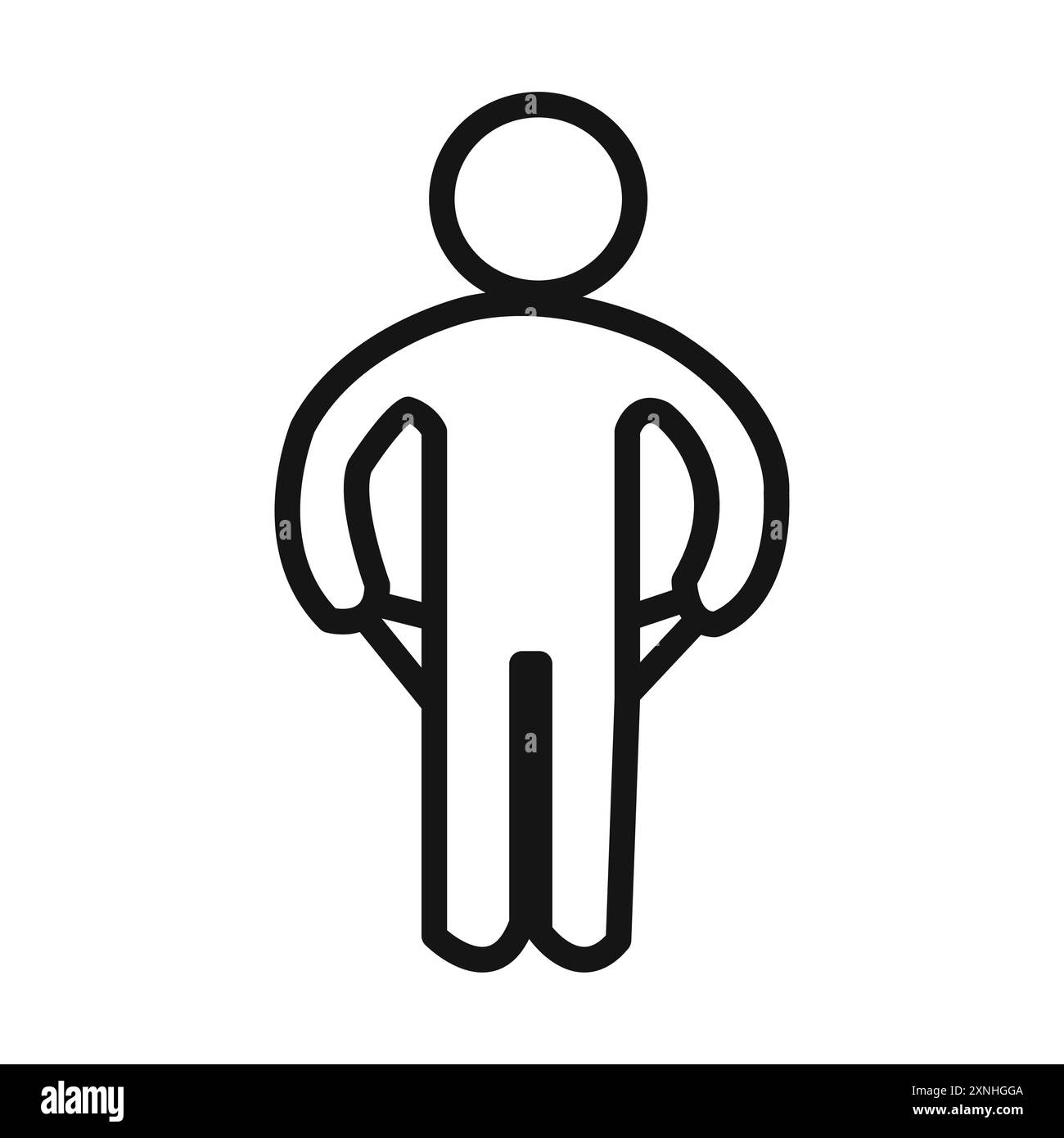 poor person empty pockets icon linear vector graphics sign or symbol set for web app ui Stock ...