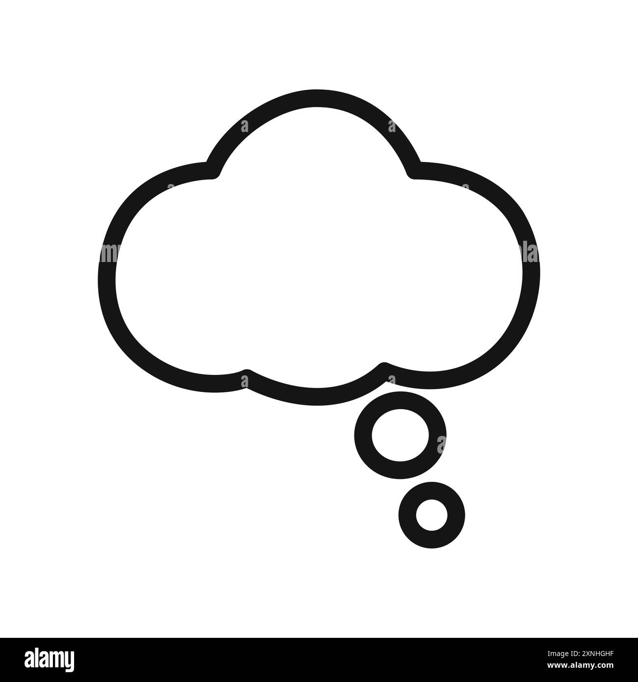Thinking bubble icon linear vector graphics sign or symbol set for web app ui Stock Vector Image ...