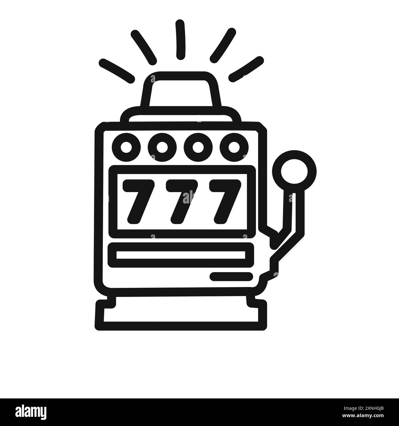slot machine icon linear vector graphics sign or symbol set for web app ...