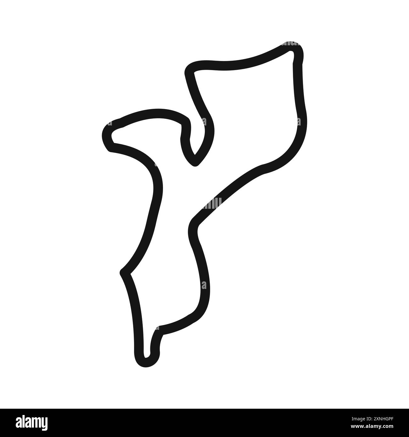 Mozambique map icon linear vector graphics sign or symbol set for web app ui Stock Vector Image ...