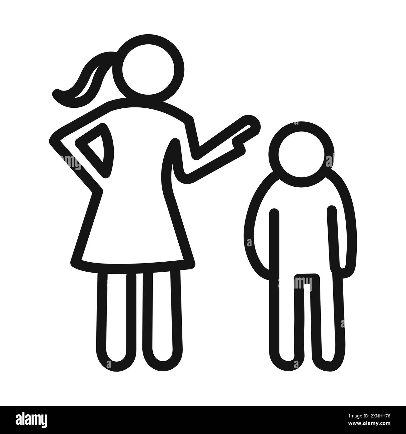 Scolding vector Black and White Stock Photos & Images - Alamy