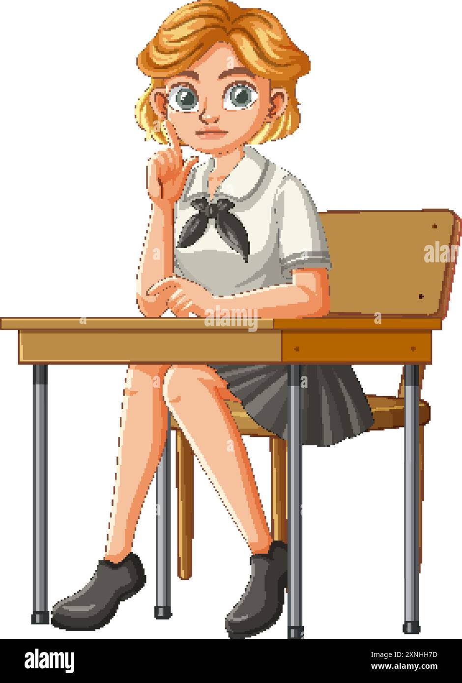 Attentive pupil Stock Vector Images - Alamy