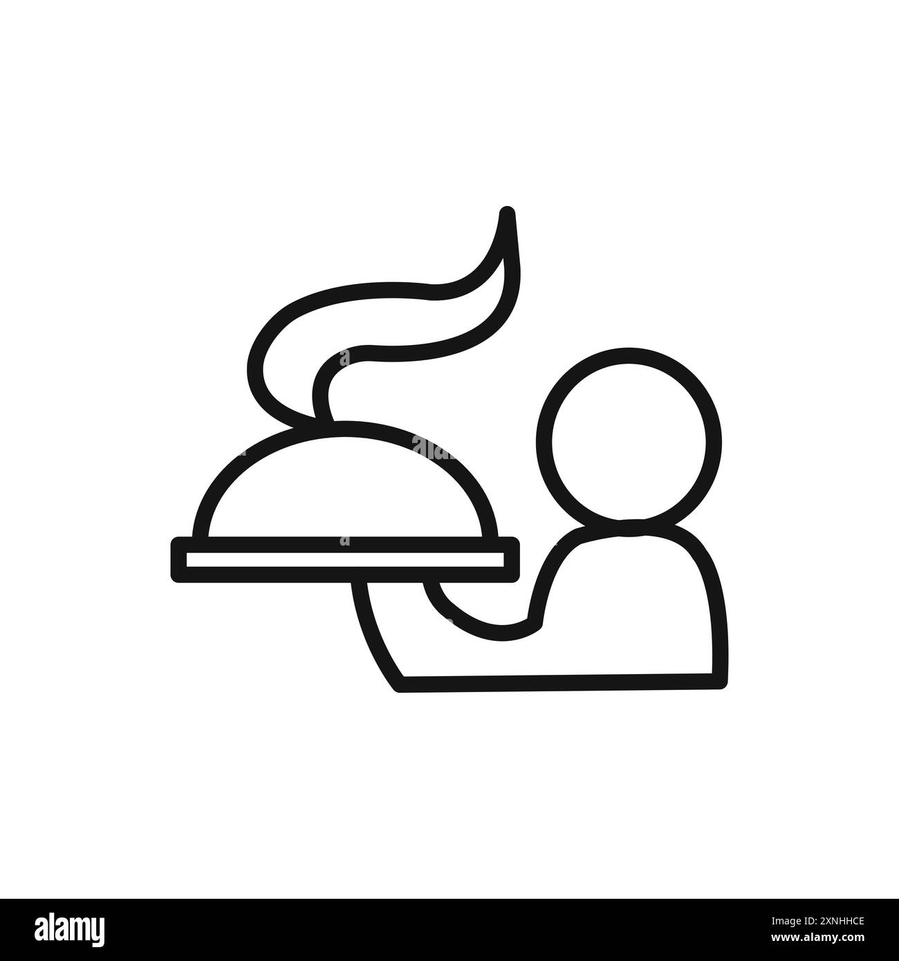 restaurant Waiter icon linear vector graphics sign or symbol set for ...
