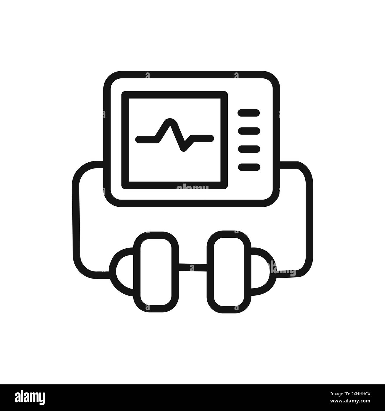 Rescue defibrillator icon linear vector graphics sign or symbol set for web app ui Stock Vector ...