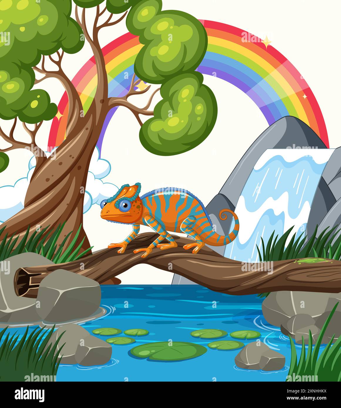 Chameleon habitat Stock Vector Images - Alamy