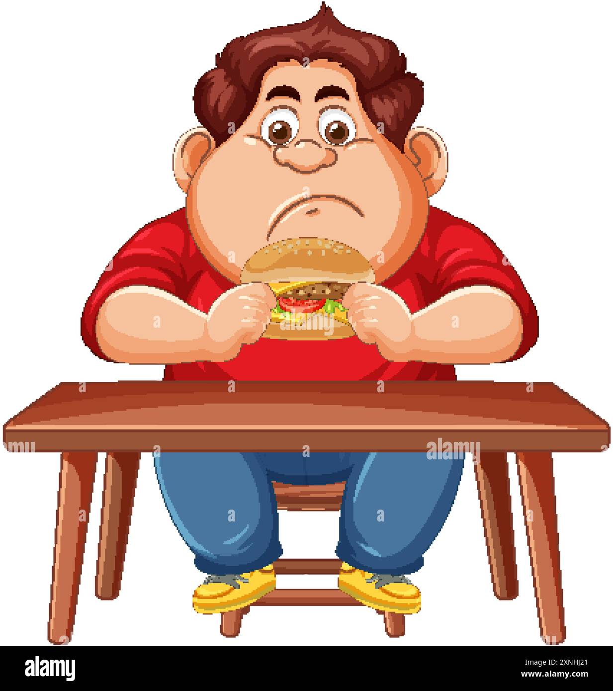 Eating enjoying Stock Vector Images - Alamy