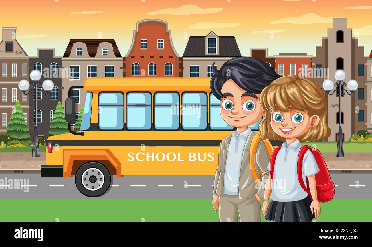 Daily school life Stock Vector Images - Alamy