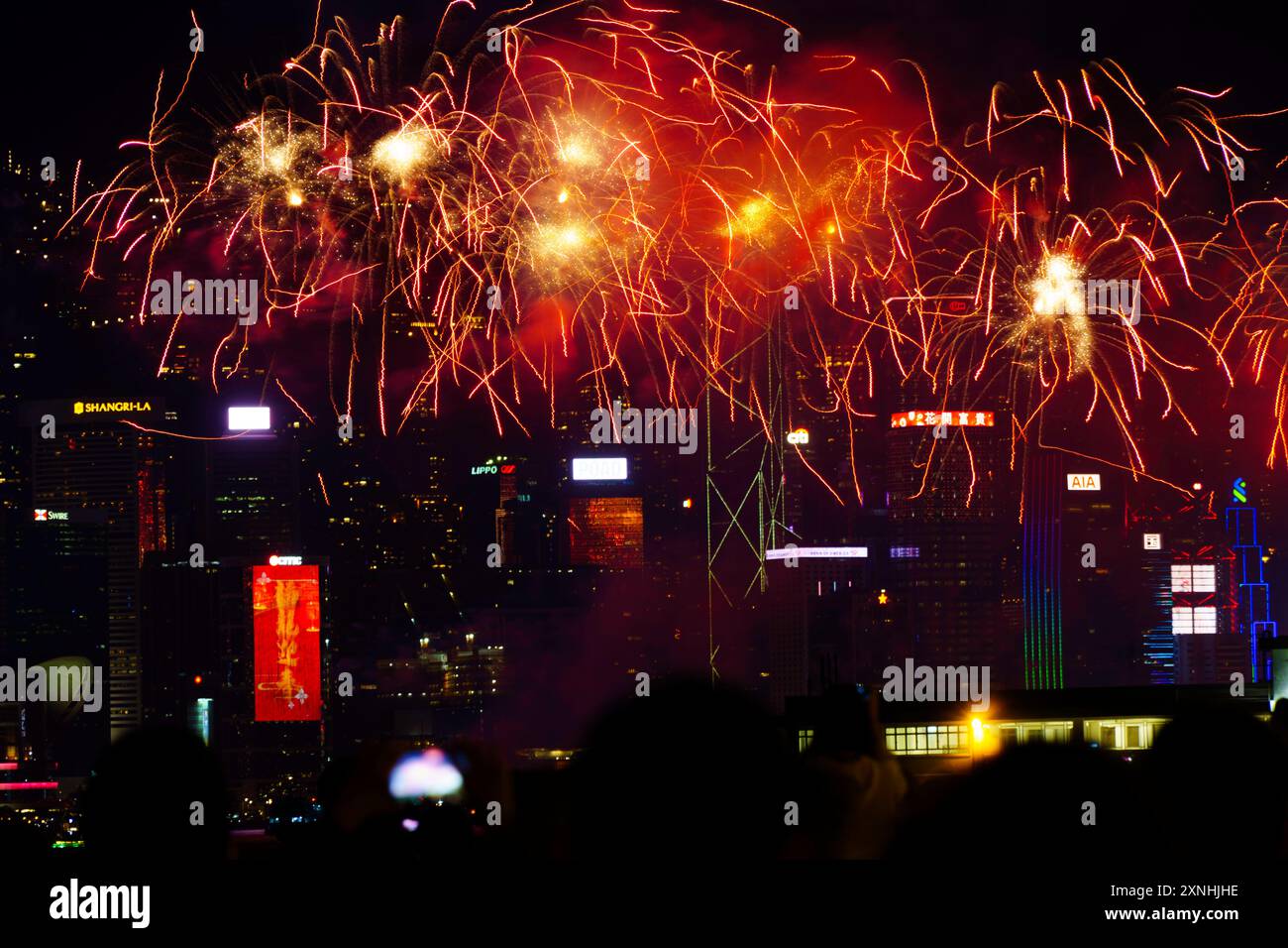 2023 Chinese New Year Fireworks display in Victoria Harbour , taken ...