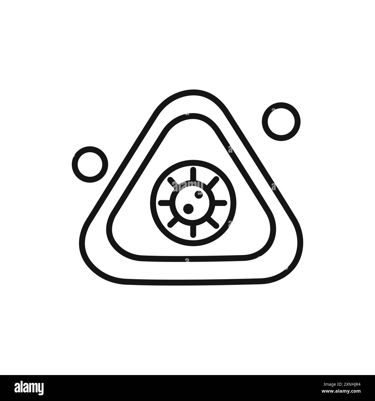 Virus Warning Alert icon linear vector graphics sign or symbol set for web app ui Stock Vector ...