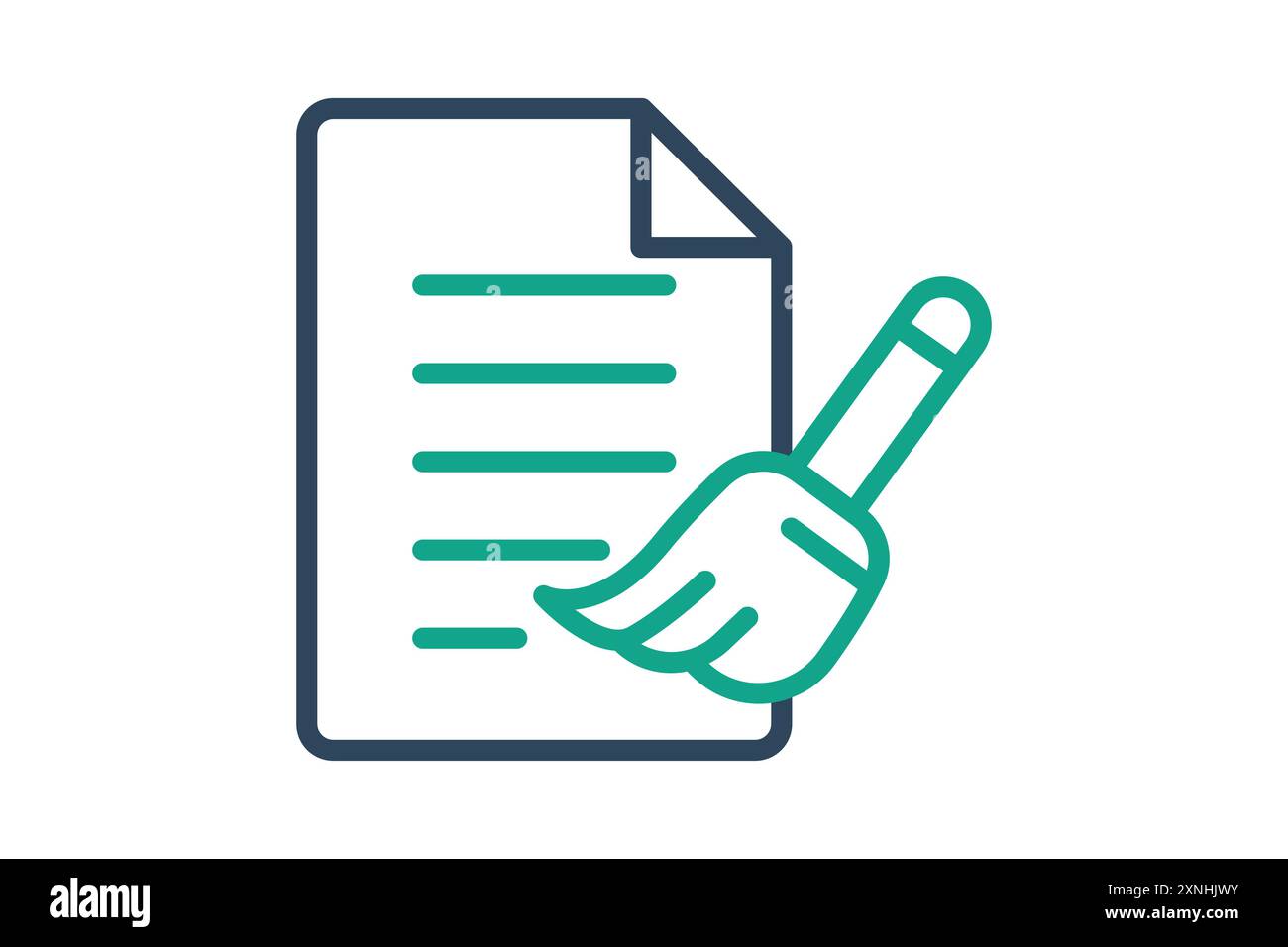 Data cleaning icon. paper with cleaner. icon related to purify. line ...