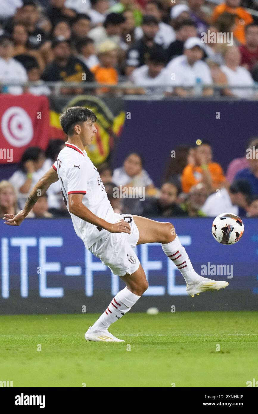 AC Milan forward Marco Nasti (90) collects possession during the ...