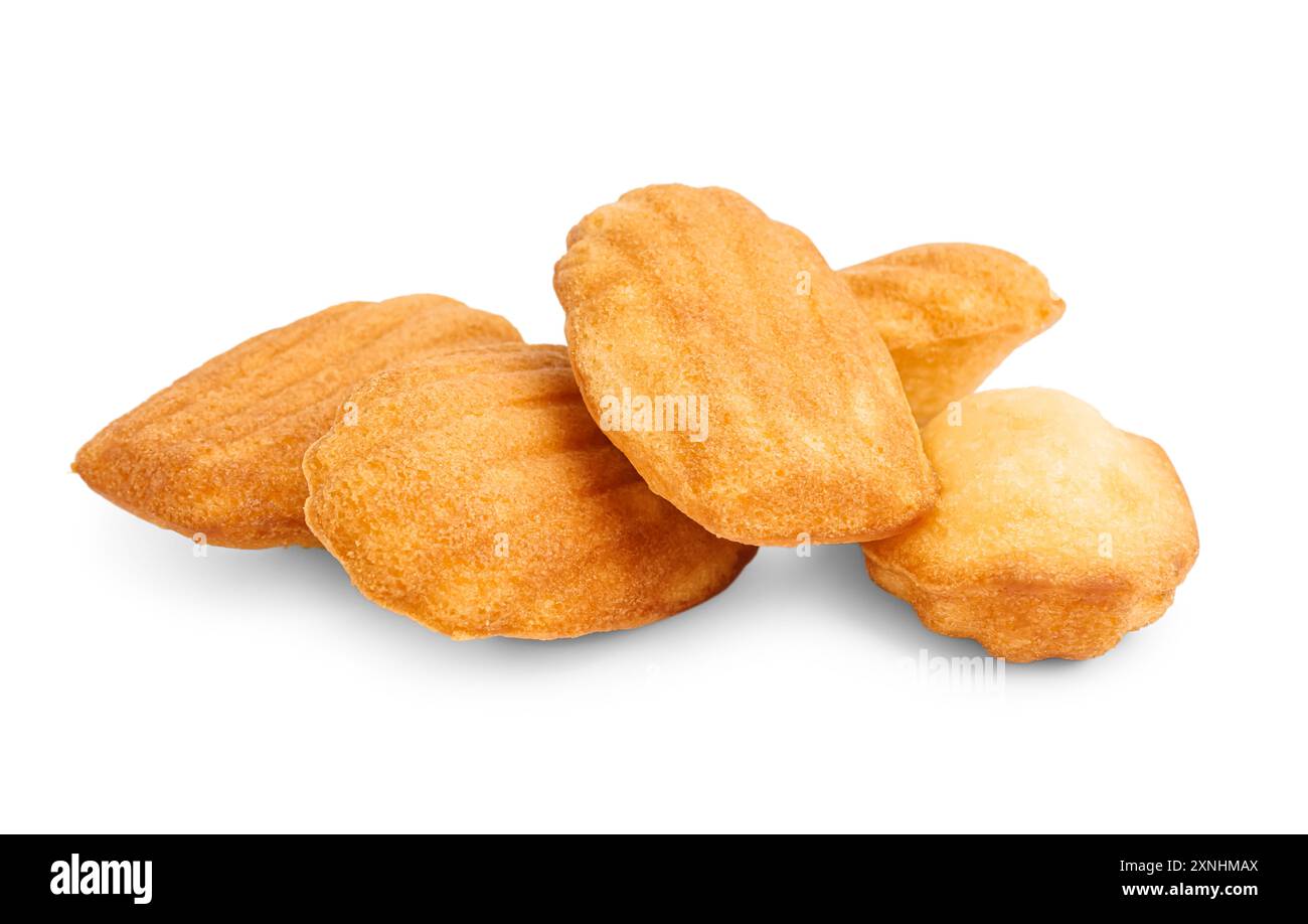 Tasty Madeleine cookies on white background Stock Photo - Alamy
