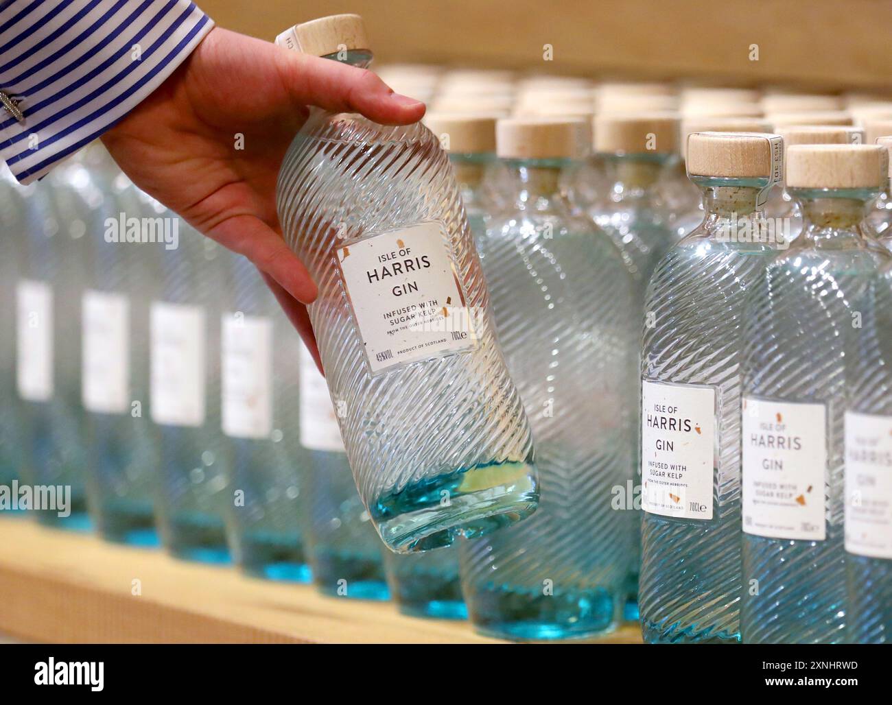 File photo dated 18/10/16 of the Harris gin bottles from the Isle of ...