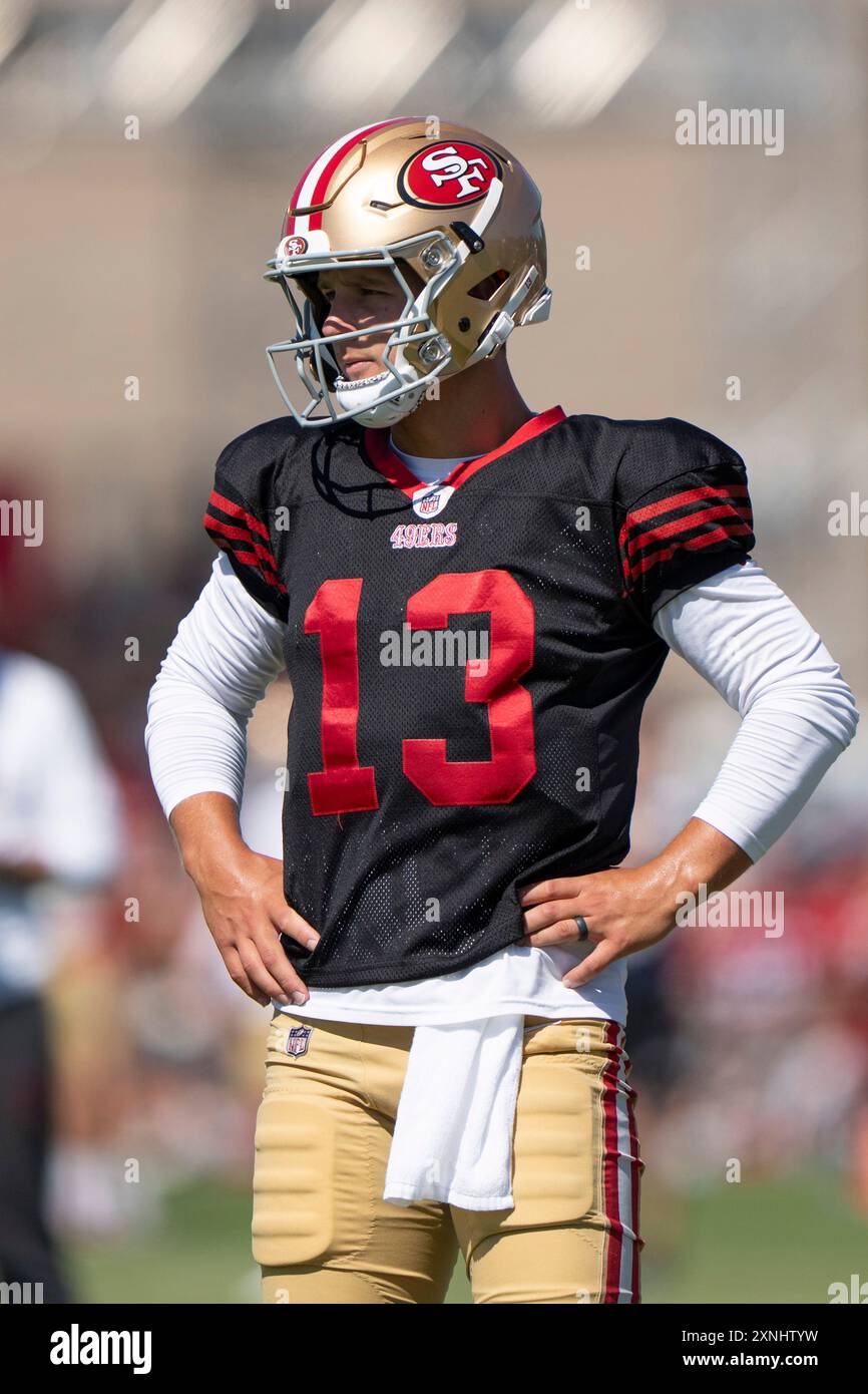 July 31, 2024; Santa Clara, CA, USA; San Francisco 49ers quarterback ...