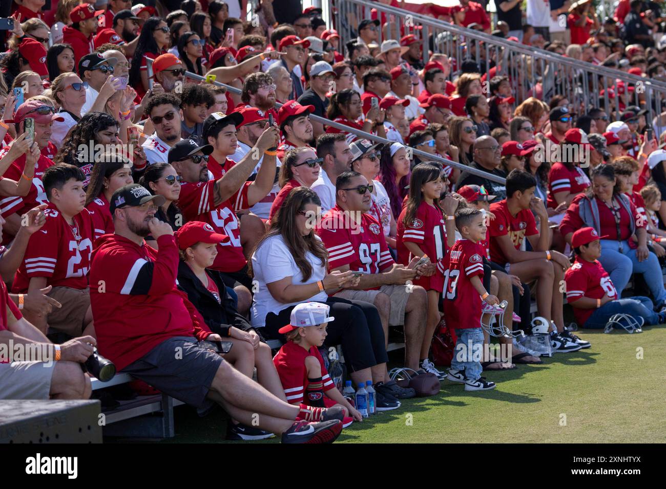 July 31, 2024; Santa Clara, CA, USA; San Francisco 49ers fans gather to ...