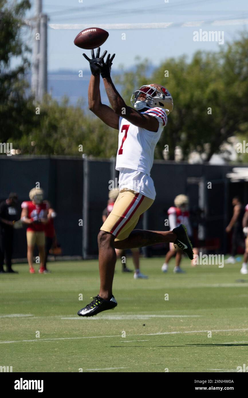 July 31, 2024; Santa Clara, CA, USA; San Francisco 49ers cornerback ...
