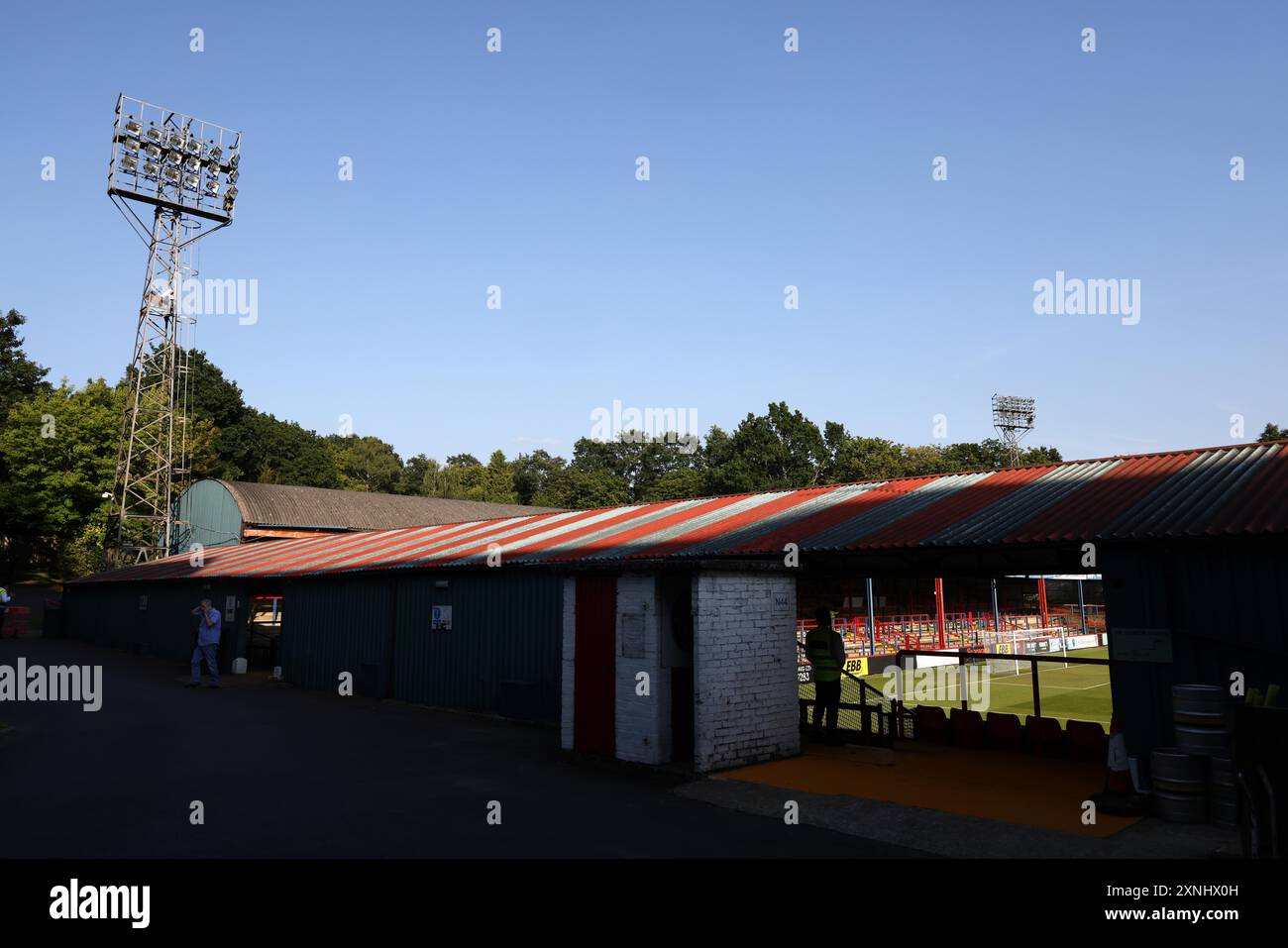 General view of the End Stadium home of Aldershot Town Football Club ...