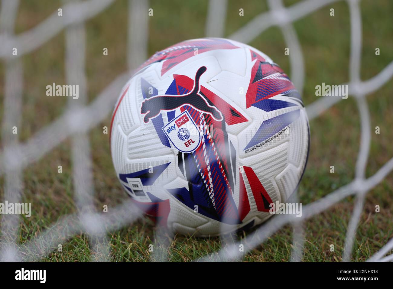 English Football League One Official Football in the back of the net ...
