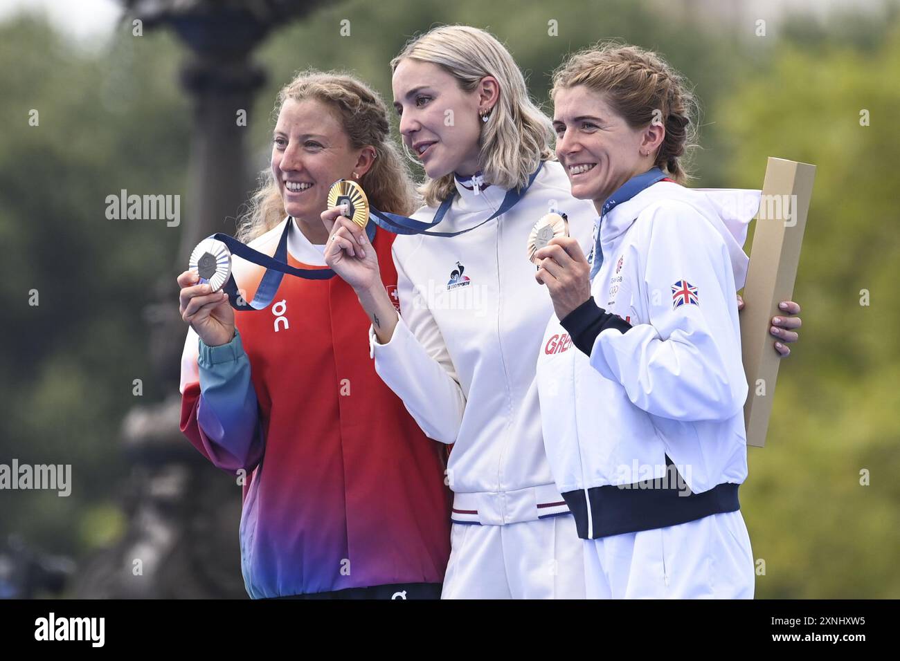 Julie Derron (SUI) Silver medal, Cassandre Beaugrand (France) Gold ...