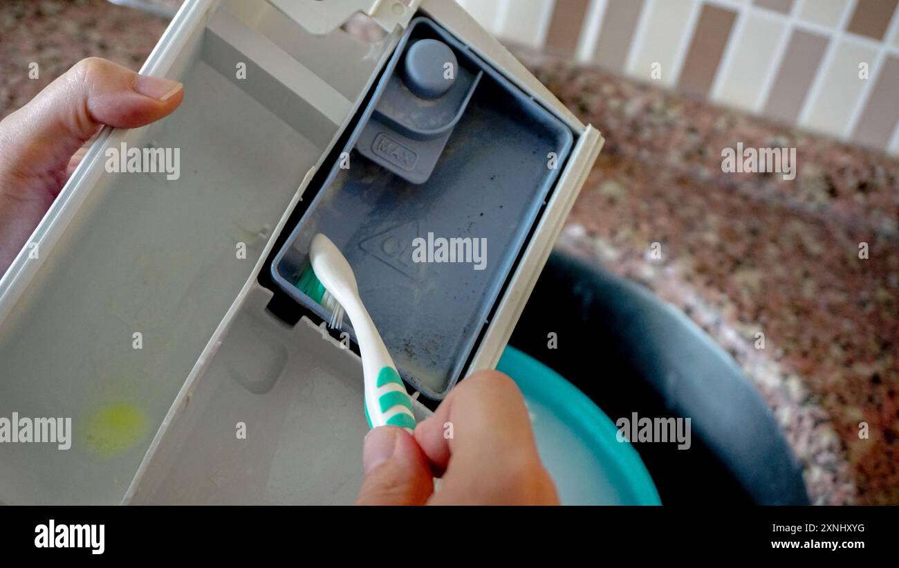Open detergent compartment hi-res stock photography and images - Alamy