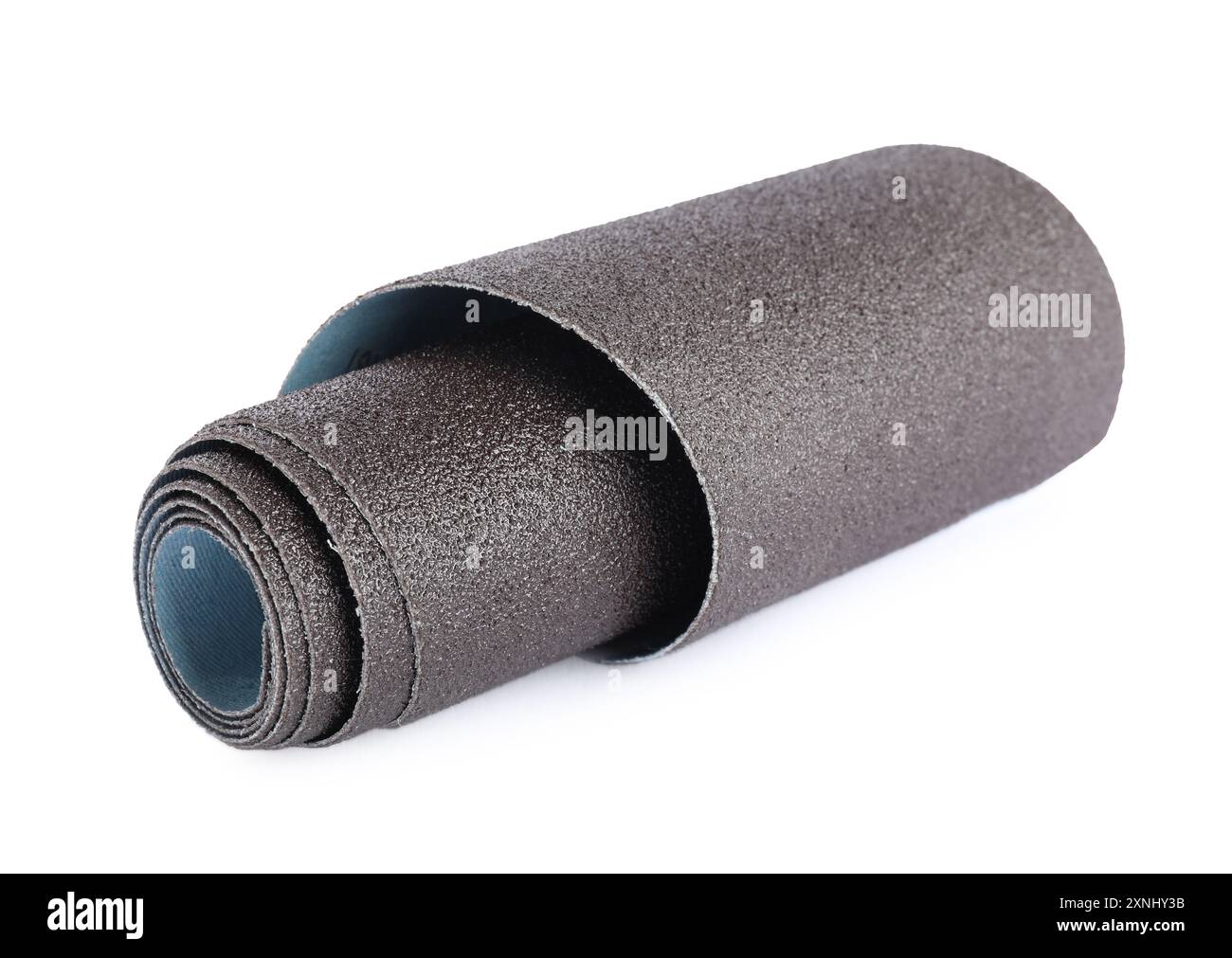 Rolled sheet of sandpaper isolated on white Stock Photo - Alamy