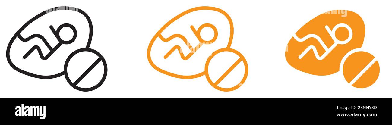 Abortion of fetus icon web design logo set collection in flat vector ...