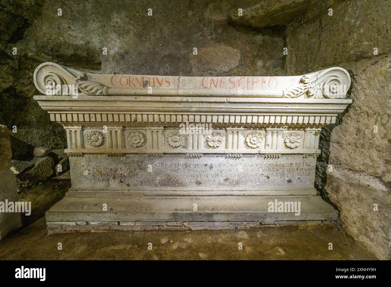 The sarcophagus of Scipio Barbato, belonging to one of the most ...