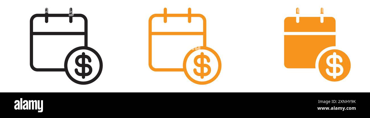 Annuity due icon web design logo set collection in flat vector Stock ...
